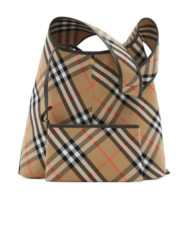 Burberry Checked Large Shoulder Bag