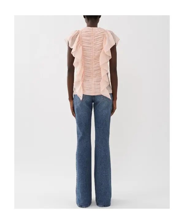 Chloé Ruffled Ruched Top