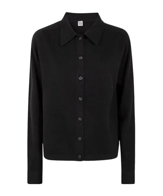 TOTEME Button-up Knitted Shirt With Lapel