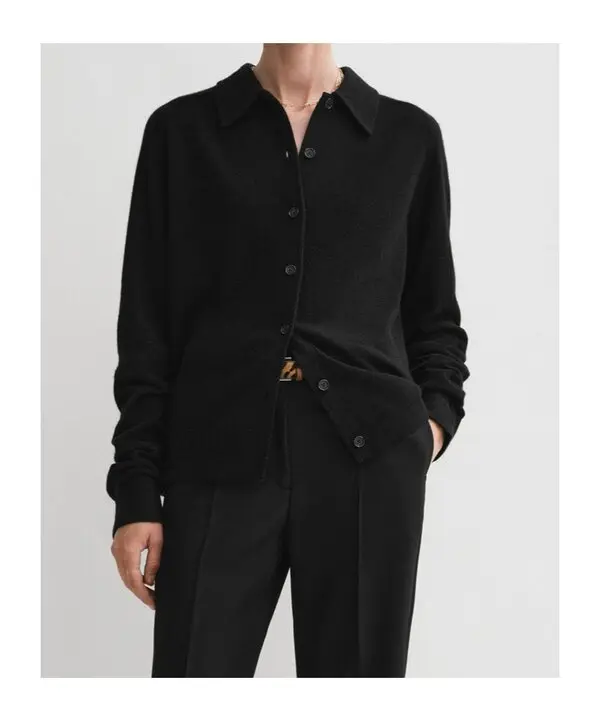 TOTEME Button-up Knitted Shirt With Lapel