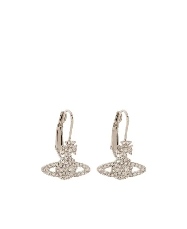 VIVIENNE WESTWOOD Orb Embellished Hoop Earrings - Yellow