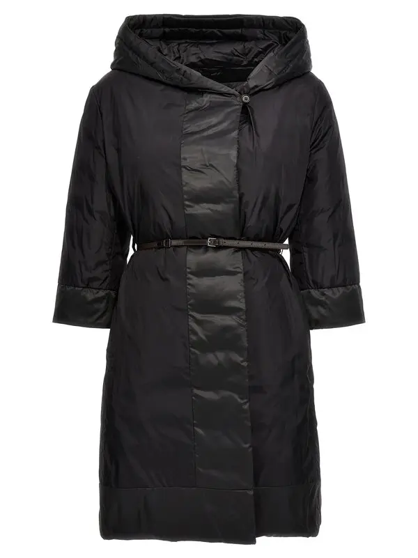 Max Mara Novef Quilted Down Coat - Black
