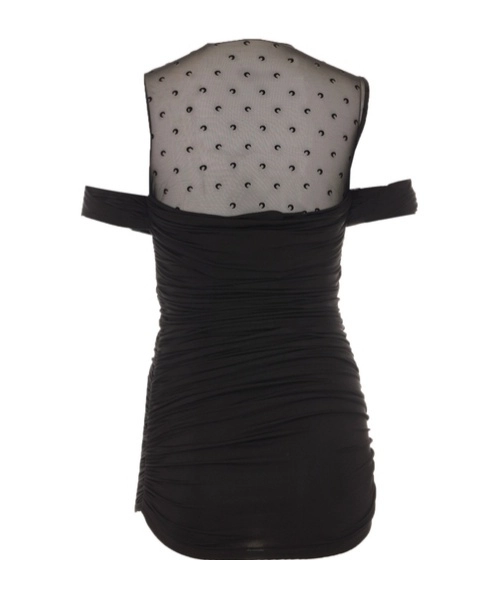 MARINE SERRE Ruched Sleeveless Top With Pleated Details