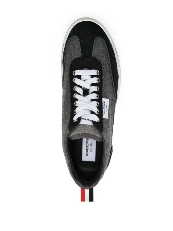 Thom Browne Tech Runner Lace-up Sneakers - Medium Gray