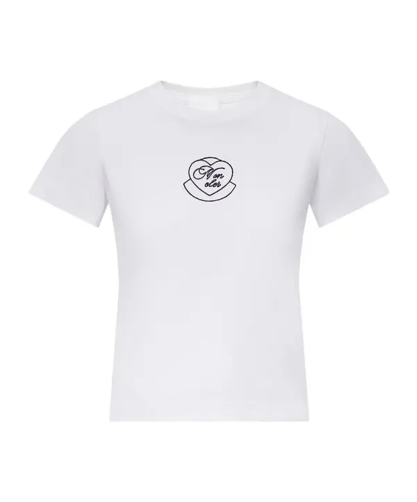 Moncler Embroidered Logo Crewneck T-shirt - White