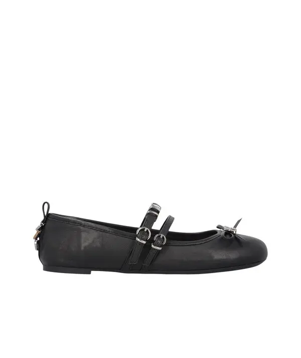Pinko Ballerina Flats With Bow Detailing - Black