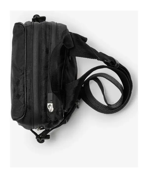 Burberry Check-pattern Zipped Messenger Bag