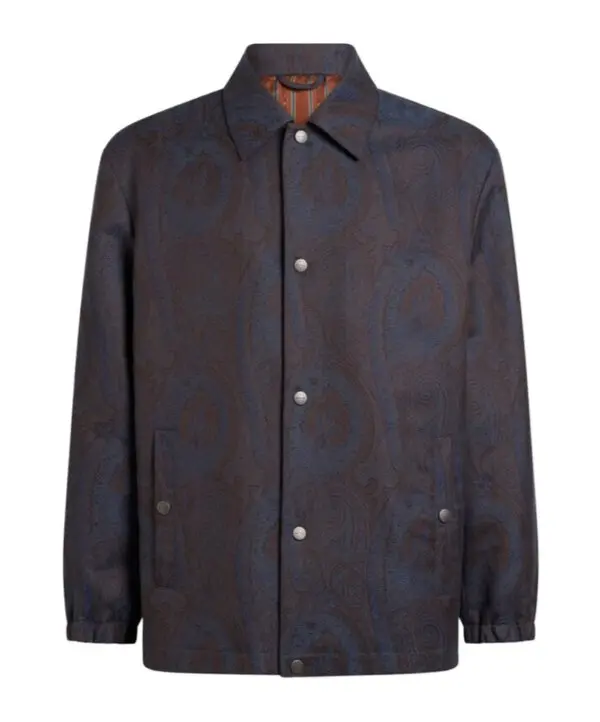 Etro Paisley-pattern Coach Shirt Jacket - Black