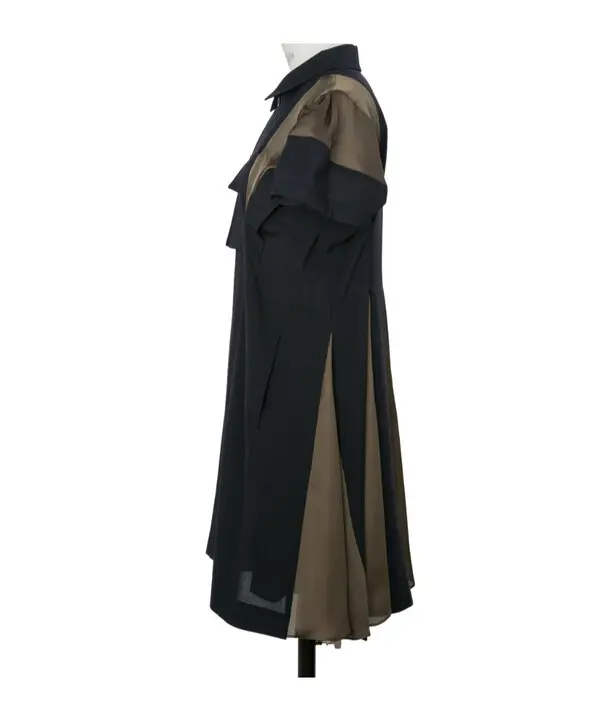 Sacai Panelled Pocket Dress With Button-up Closure