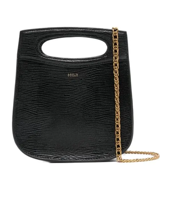 Soeur Chain Shoulder Bag - Black