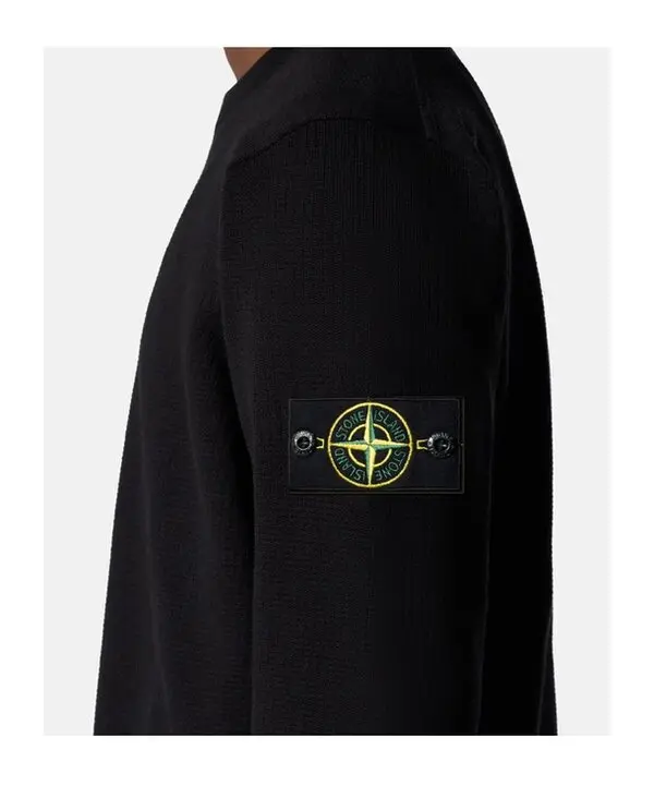 Stone Island Crew Neck Knitwear - Black