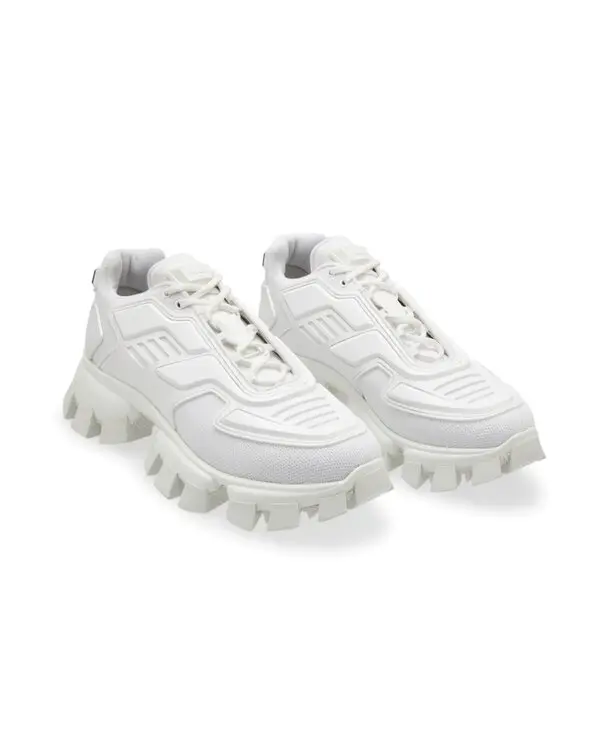 Prada Cloudbust Thunder Technical Fabric Sneakers - White