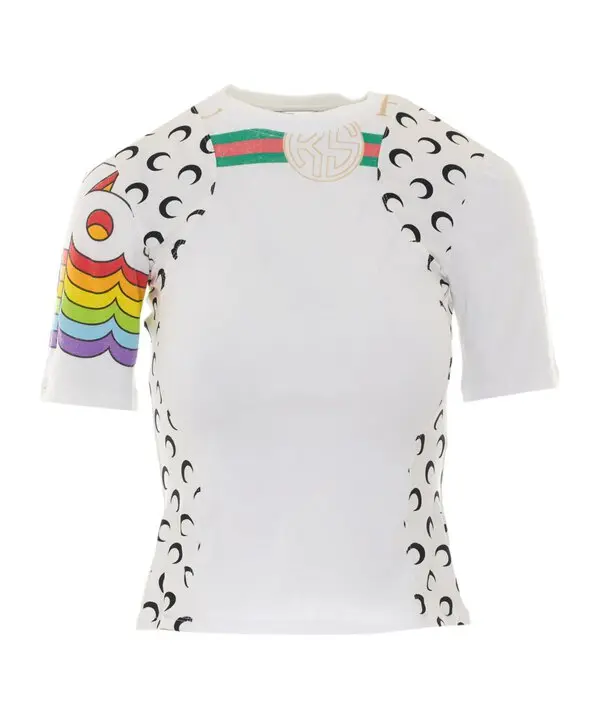 MARINE SERRE Printed T-shirt - White
