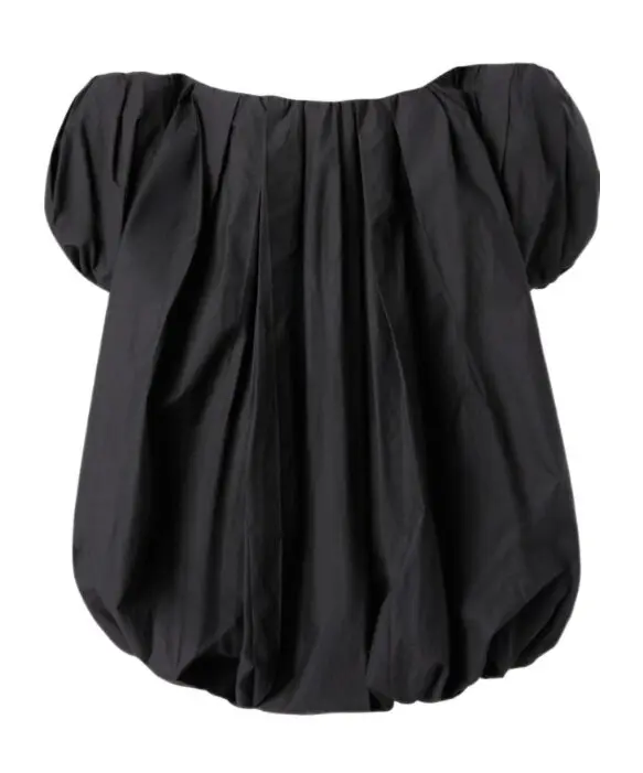 Pinko Off-the-shoulder Pleated Mini Dress - Black