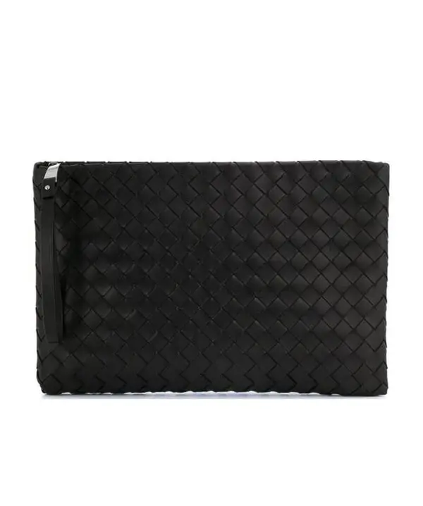 Bottega Veneta Woven Clutch Bag - Black