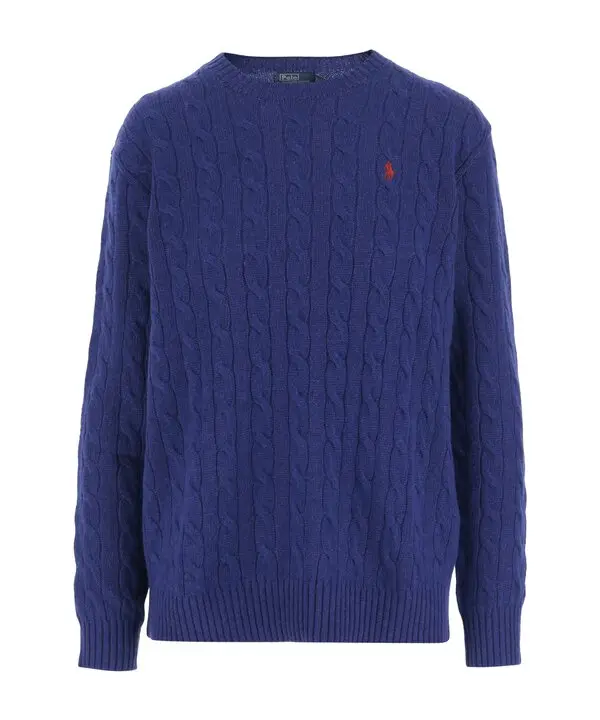 Polo Ralph Lauren Logo-embroidered Crewneck Jumper - Blue