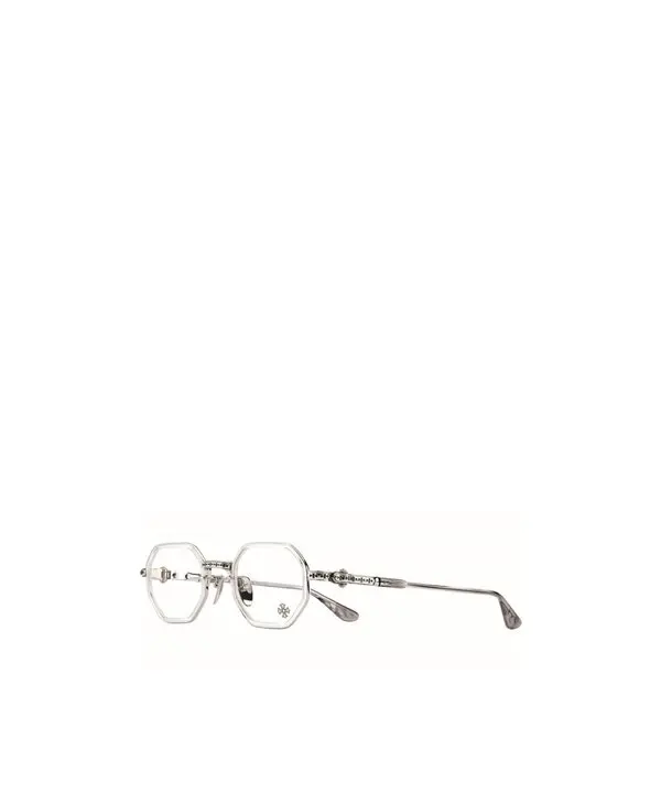 Chrome Hearts Geometric Eyeglasses - White