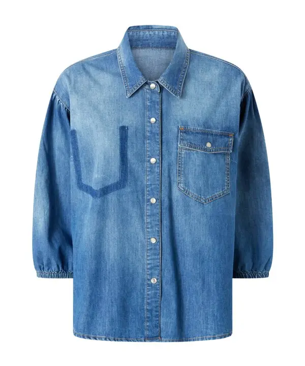 Pinko Buttoned Denim Shirt - Blue