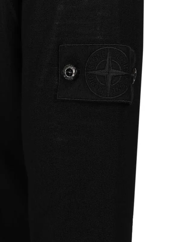 Stone Island Compass Patch Crewneck Jumper - Black