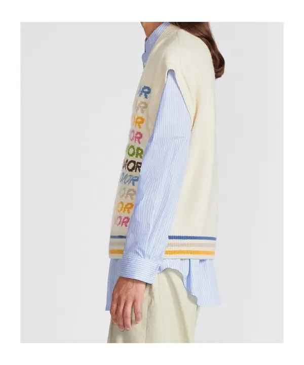 Dior Logo Intarsia V-neck Vest