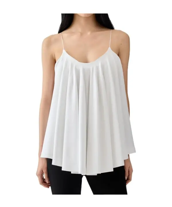 Jacquemus The Voile Flared Tank Top - White