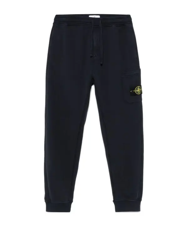 Stone Island Compass-motif Drawstring Track Pants - Blue