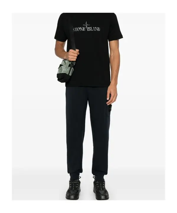Stone Island Compass-motif Drawstring Track Pants