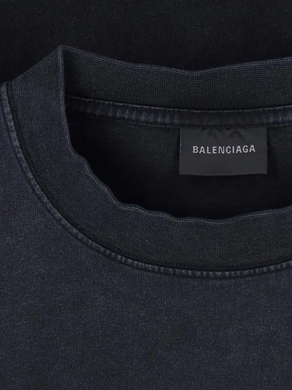 Balenciaga Large Fit T-shirt - Black