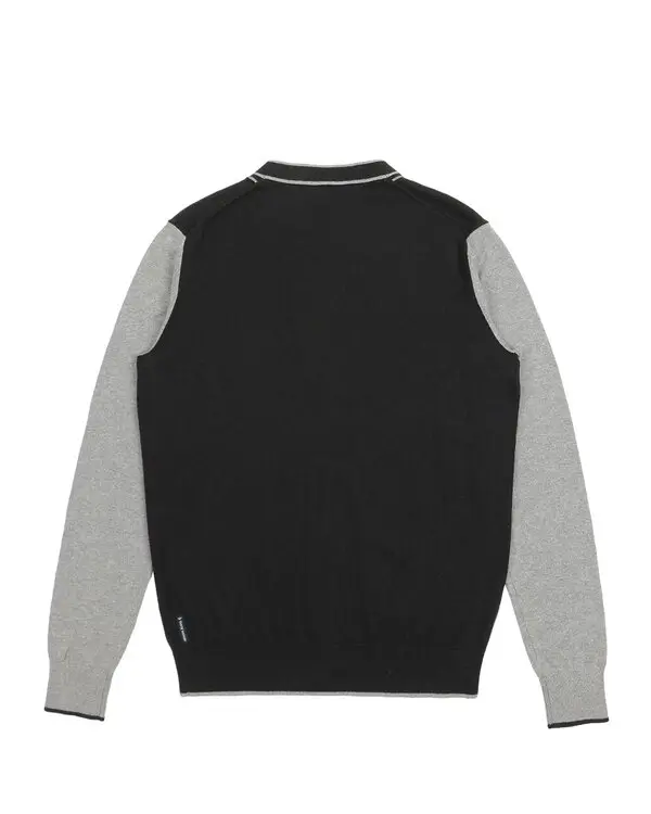 Emporio Armani Color-blocked Knitted Cardigan