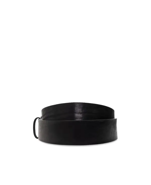 DIESEL® Logo Plaque Pocket Leather Belt