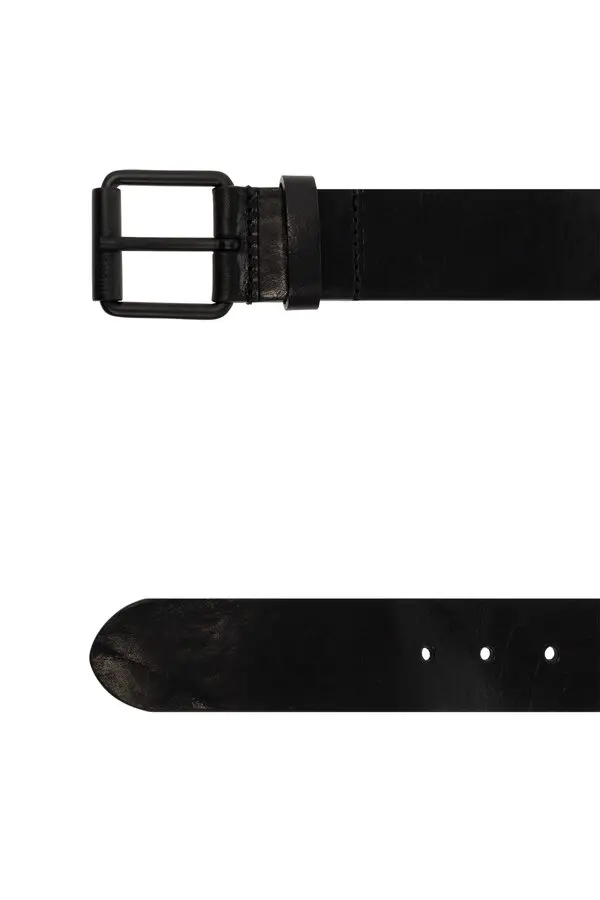 DIESEL® Logo Plaque Pocket Leather Belt