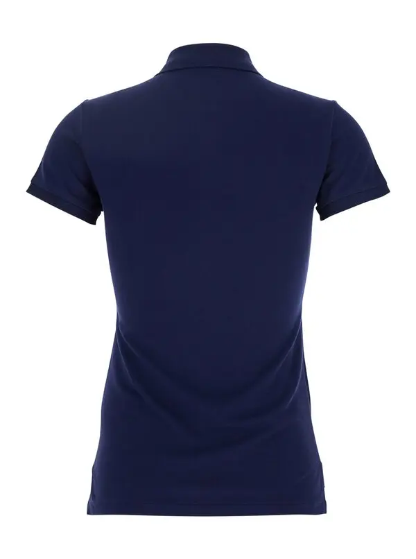Polo Ralph Lauren Slim Fit Stretch Polo Shirt With Embroidered Logo - Navy Blue