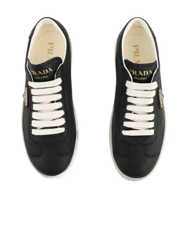 Prada Lace-up Sneakers With Perforated Details