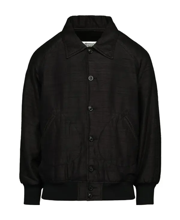 MAISON MARGIELA Dupion Bomber Jacket - Black