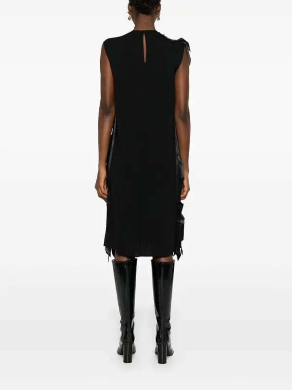 Prada Sable Crewneck Sleeveless Dress