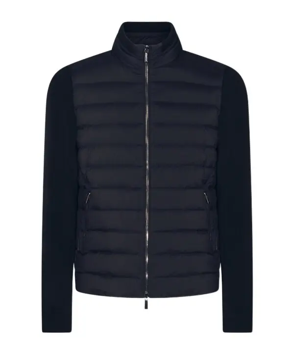 MOORER Quilted Zip-up Coat