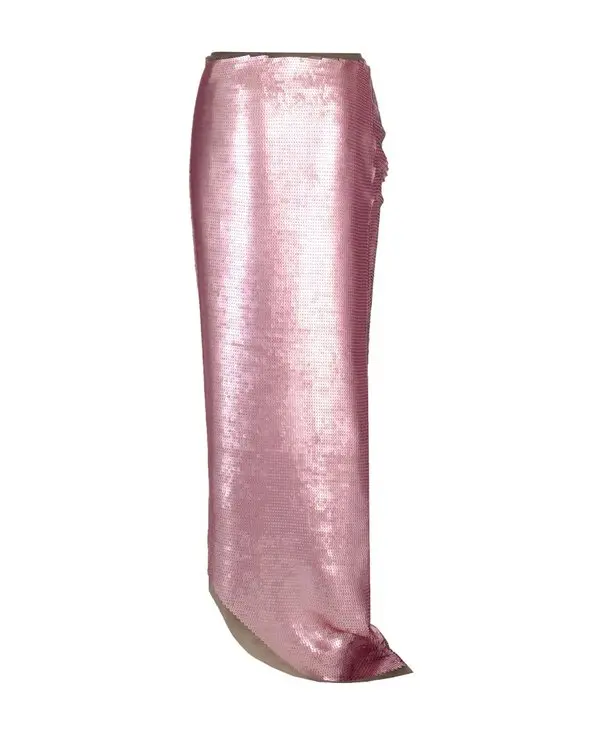 Rick Owens Sequined Draped Ruffle Skirt