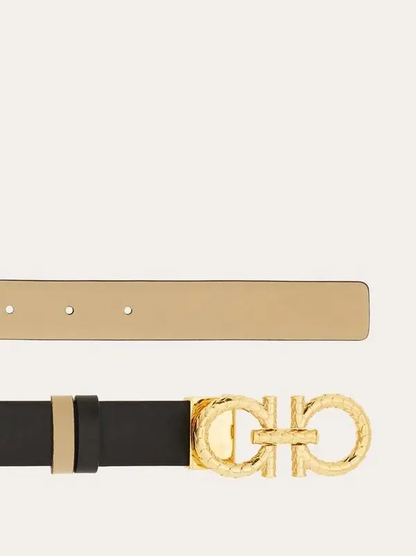 FERRAGAMO Gancini Buckled Reversible Belt