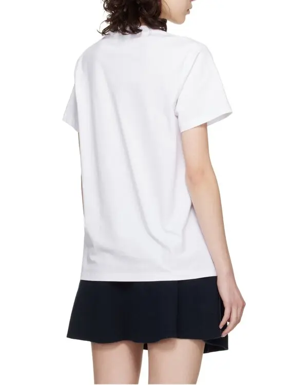 GANNI Western Boot Printed Crewneck T-shirt - White