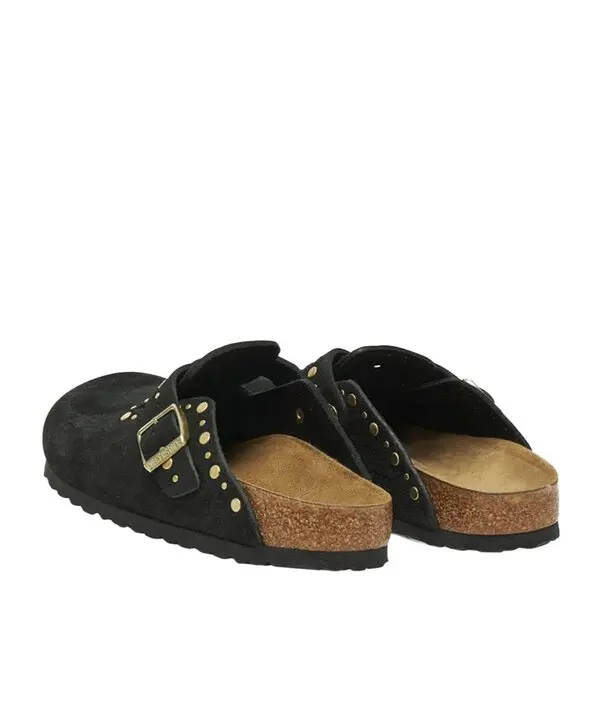 BIRKENSTOCK Studded Buckle Mules - Black