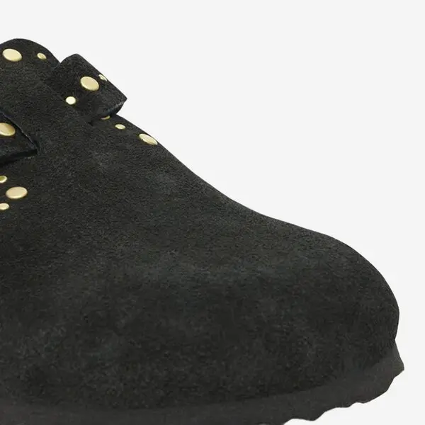 BIRKENSTOCK Studded Buckle Mules - Black