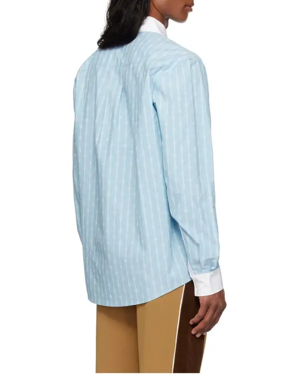 Casablanca Laurel Stripe Jacquard Shirt - Blue