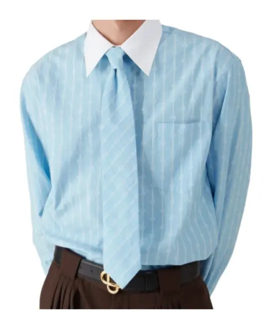 Casablanca Laurel Stripe Jacquard Shirt - Blue