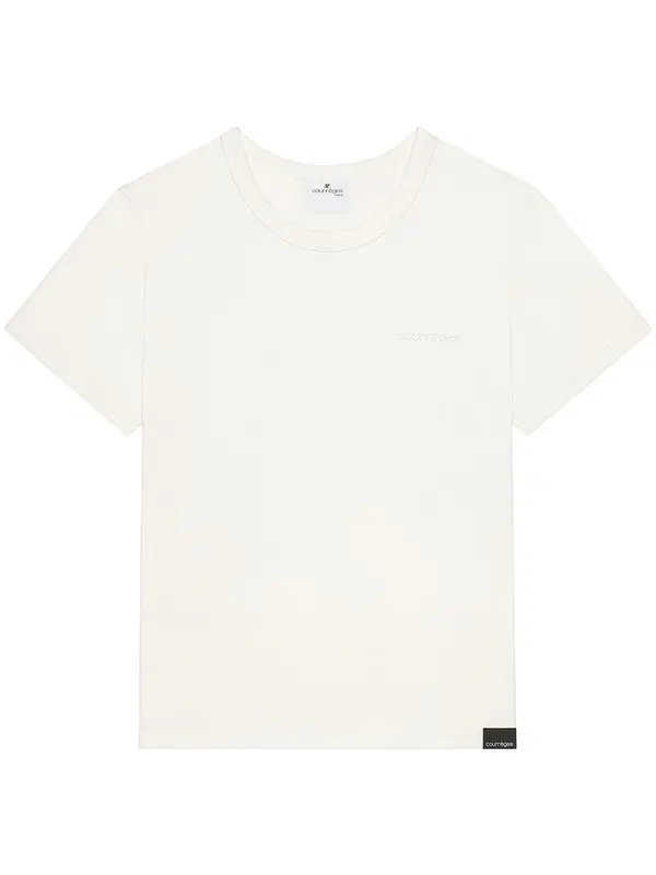 COURREGES Courrèges Logo Patch Crewneck T-shirt