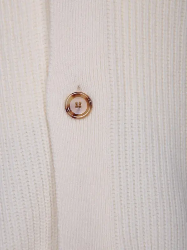 LARDINI V-neck Button-up Cardigan - White