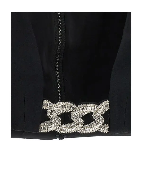 David Koma Chain Embellished Cropped Jacket