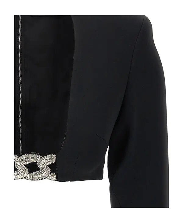 David Koma Chain Embellished Cropped Jacket