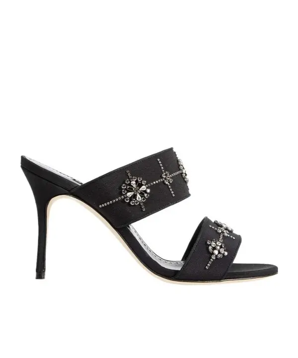 Manolo Blahnik Embellished Stiletto Sandals