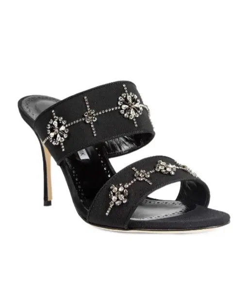 Manolo Blahnik Embellished Stiletto Sandals