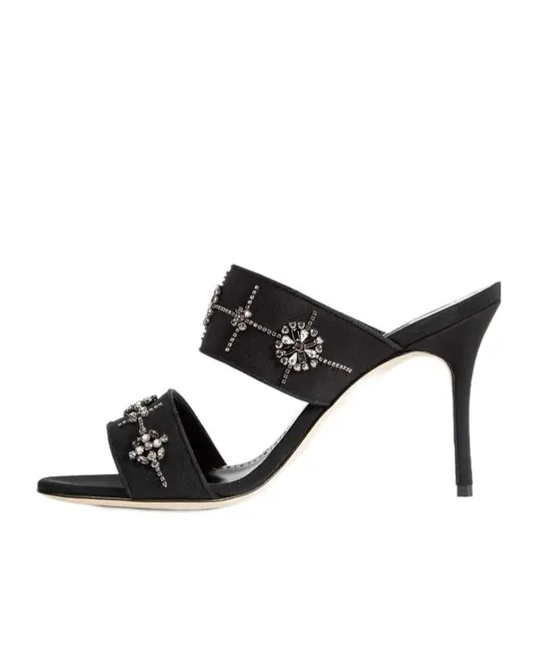 Manolo Blahnik Embellished Stiletto Sandals